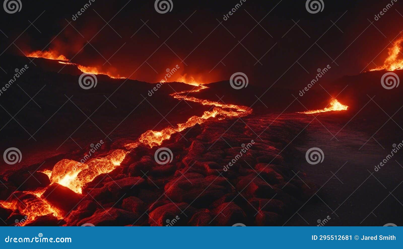 Fire in the Rocks a Dark and Dangerous Path To the Underworld, with ...