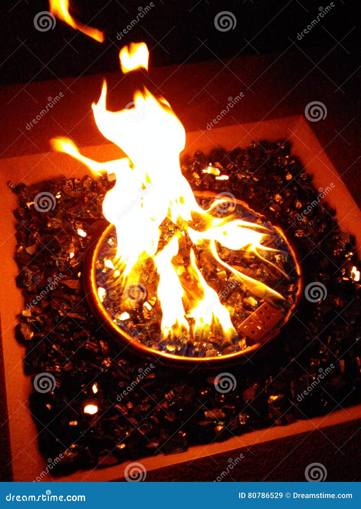 Fire on the rocks stock image. Image of rocks, fire, blue - 80786529