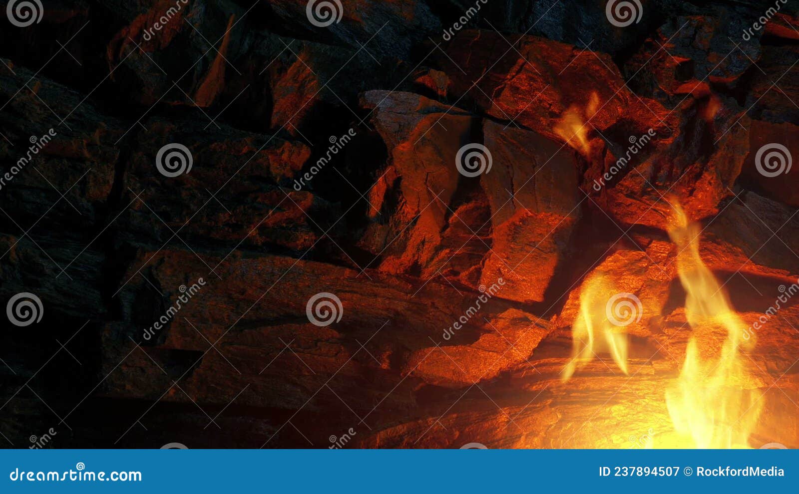 Fire in Cave Fantasy Background Stock Video - Video of rocky, dramatic ...