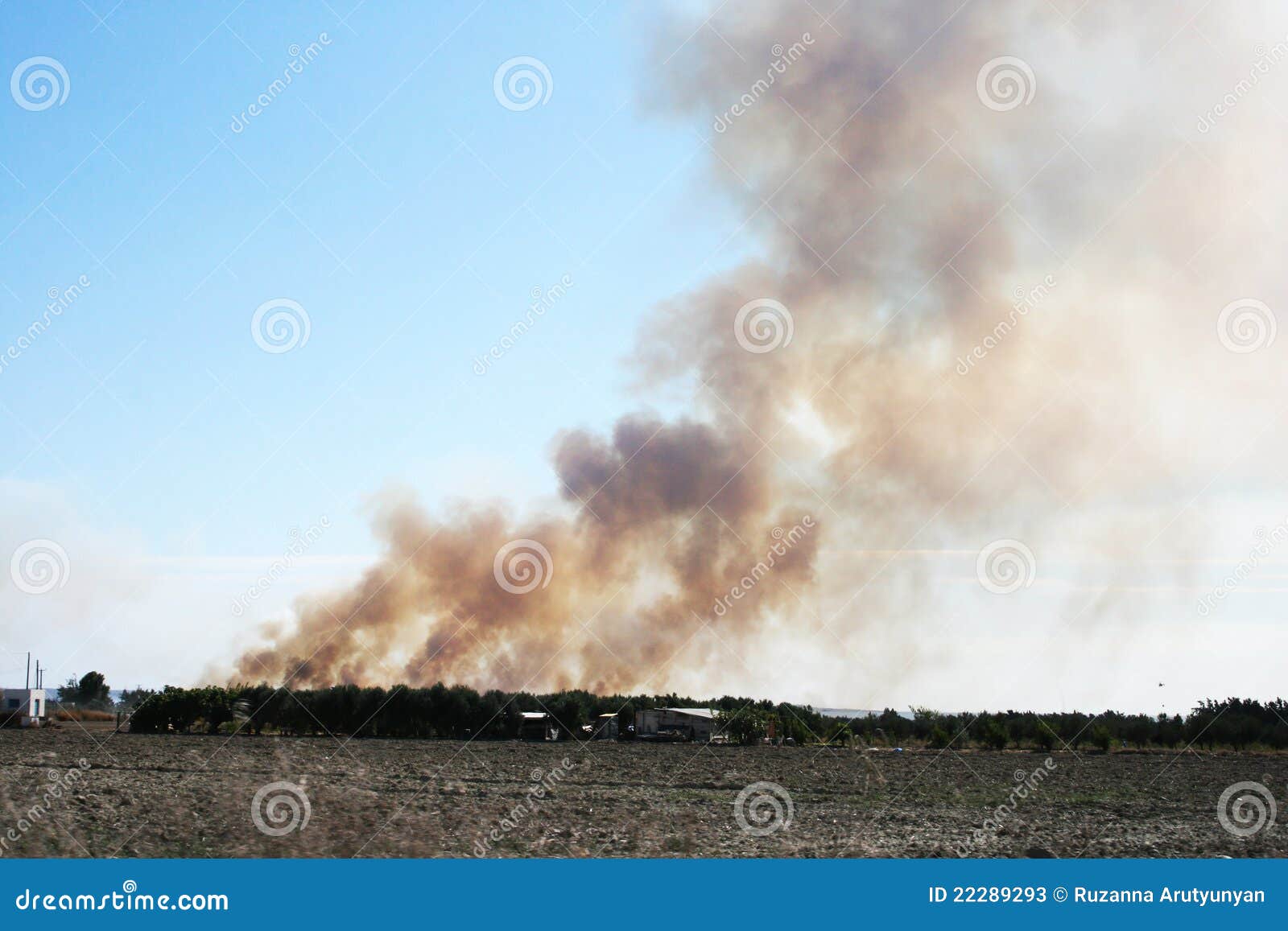 Fire in rural place stock image. Image of smoke, white - 22289293