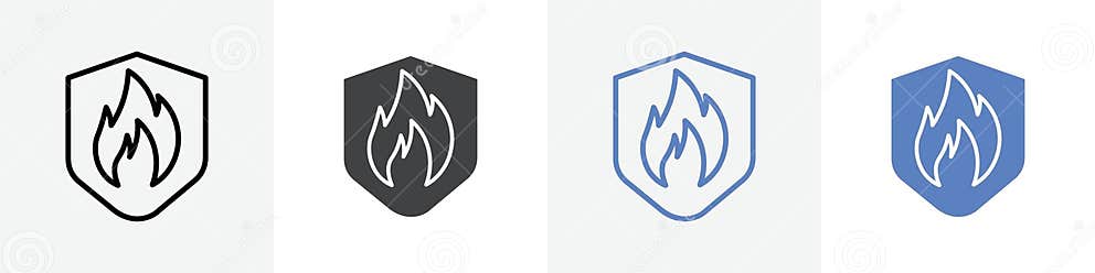 Fire Safe Icon Vector Set Use for Web Ui or App Stock Vector ...