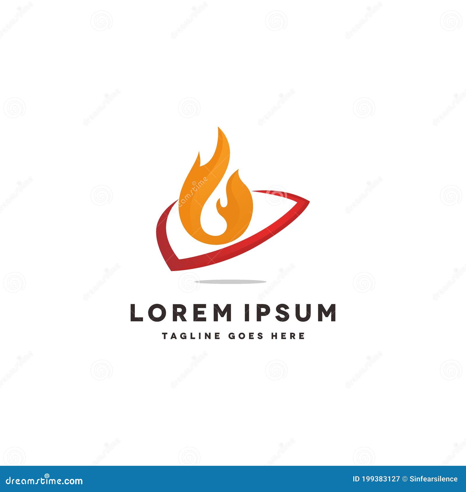 Fire Safety Company Logo Template. Modern Flame Shield Icon Elements ...
