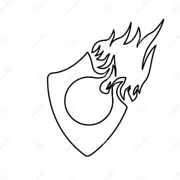 Fire Safety Emblem, Vector Illustration Stock Vector - Illustration of ...