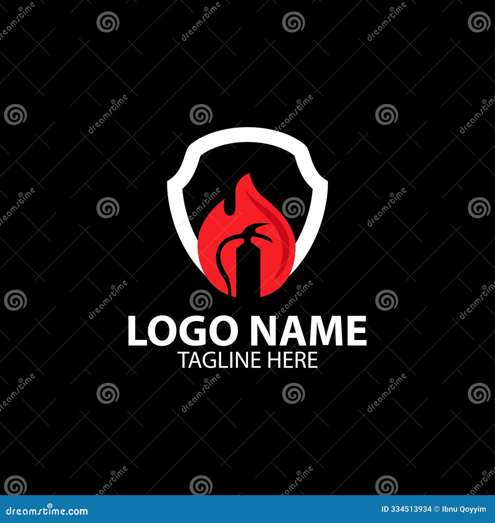 Fire Safety Equipment Logo Design Vector Stock Vector - Illustration of ...