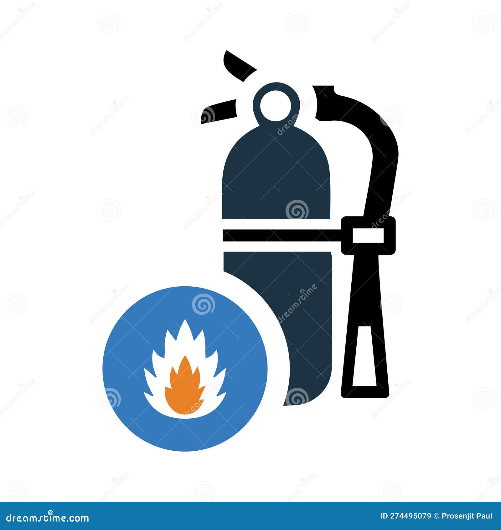 Fire, Safety, Fire Extinguisher Icon Stock Vector - Illustration of ...
