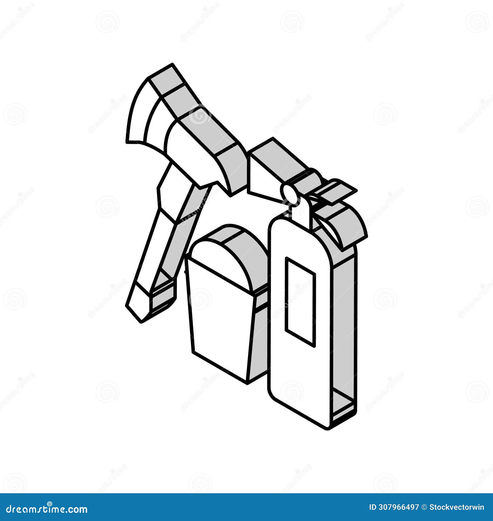 Fire Safety Isometric Icon Vector Illustration Stock Vector ...