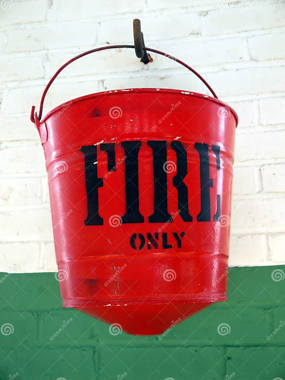Fire safety: sand bucket stock image. Image of historic - 23726487
