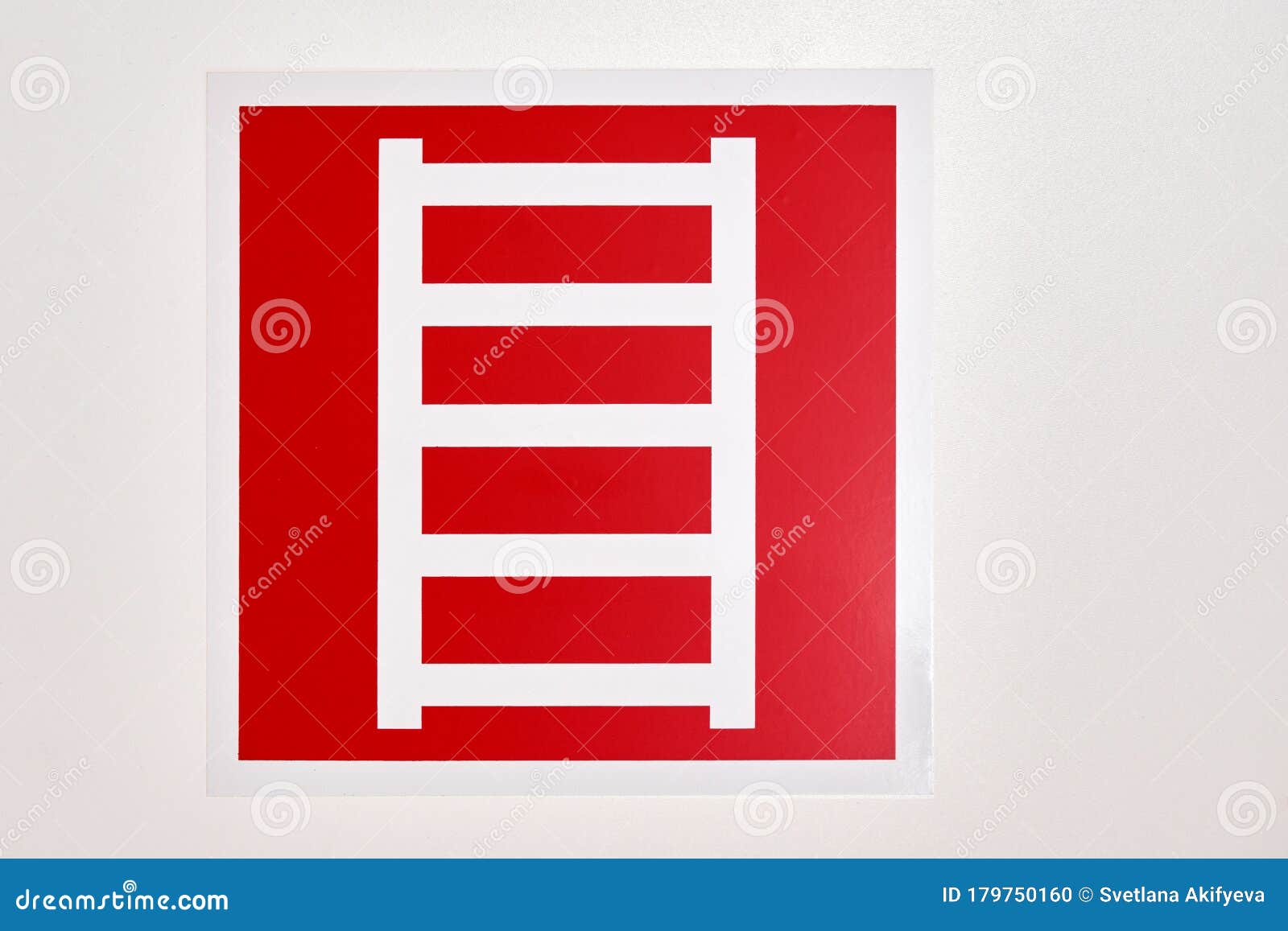 Fire Safety Sign Indicating the Location of the Fire Escape Stock Photo ...