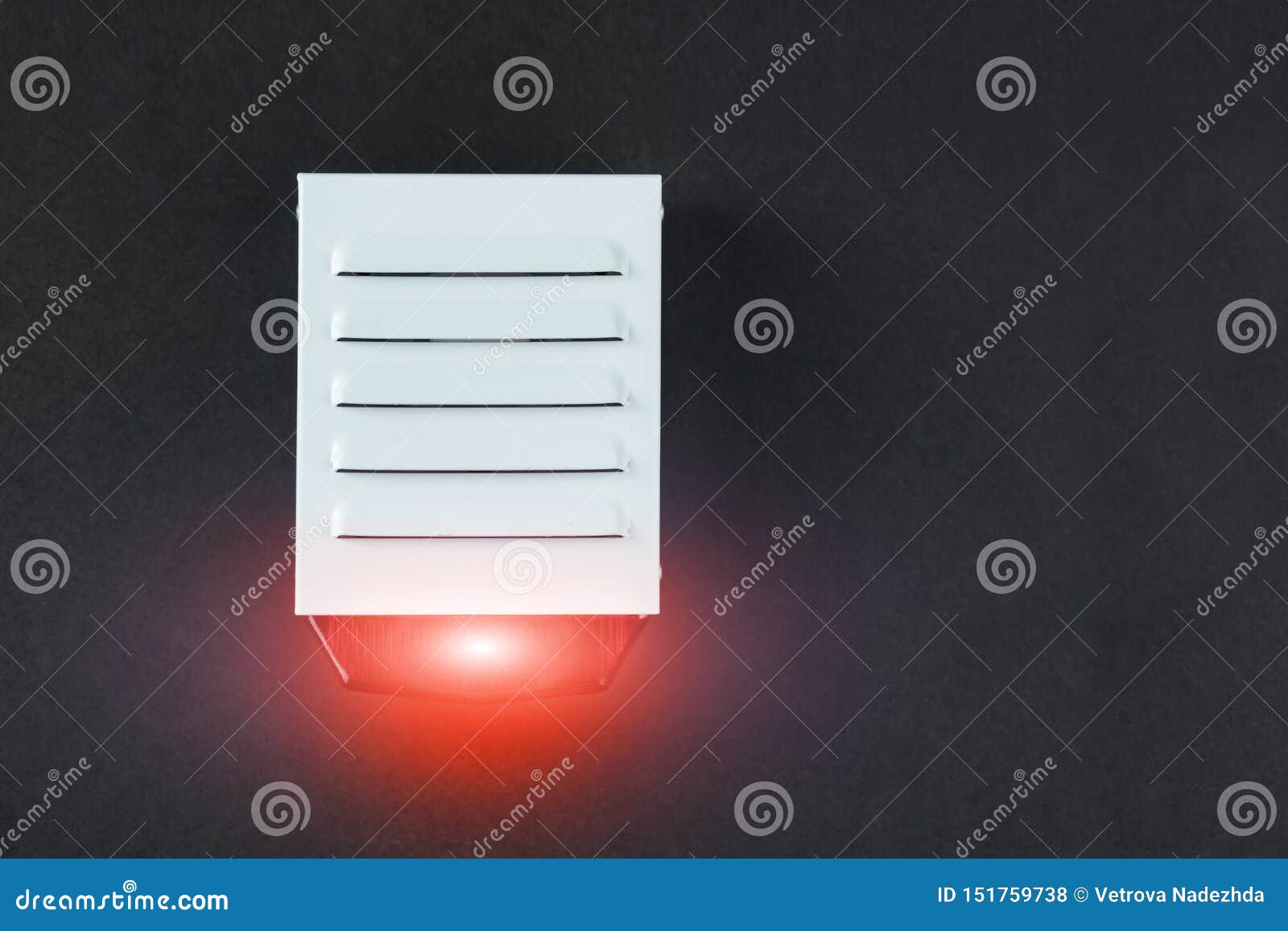 Fire Safety System on a Black Background of a Copy Space Stock Photo ...