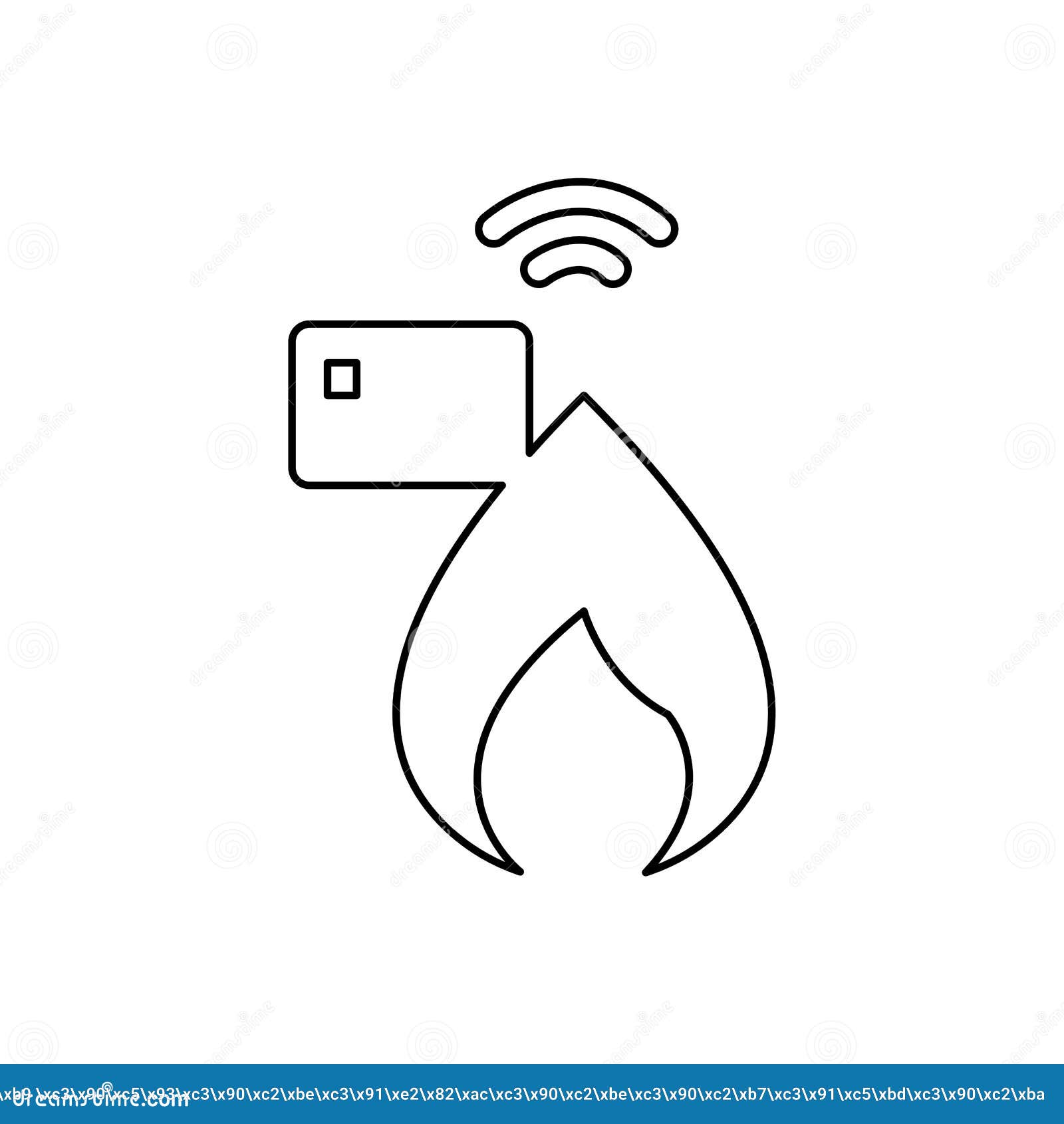 Fire Safety System Icon, Flame, Vector Illustration Stock Vector ...