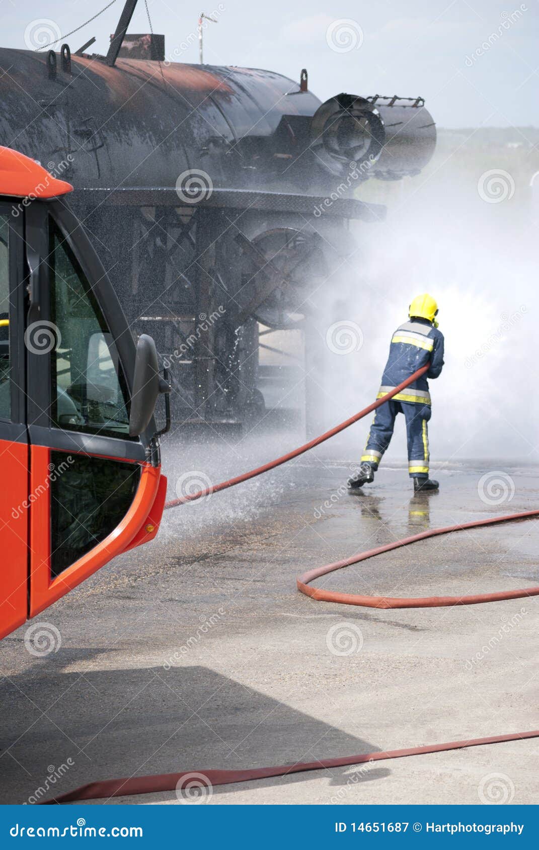 Fire safety training stock image. Image of health, outdoors - 14651687