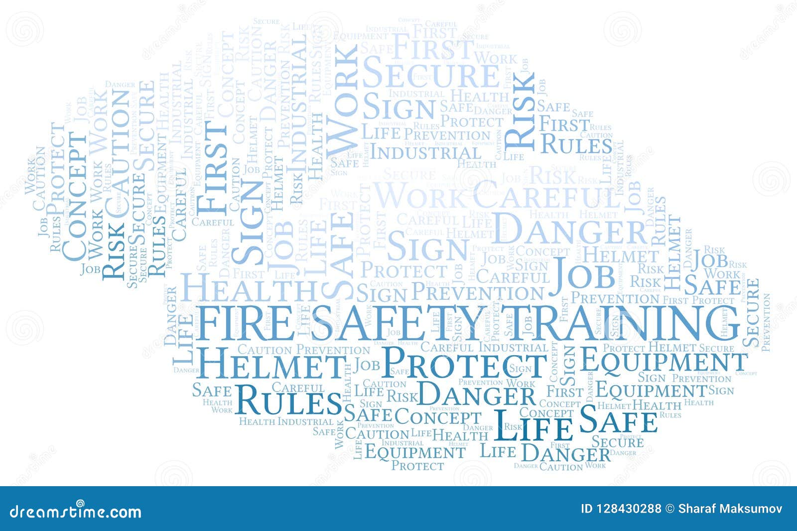 Fire Safety Training Word Cloud. Stock Illustration - Illustration of ...