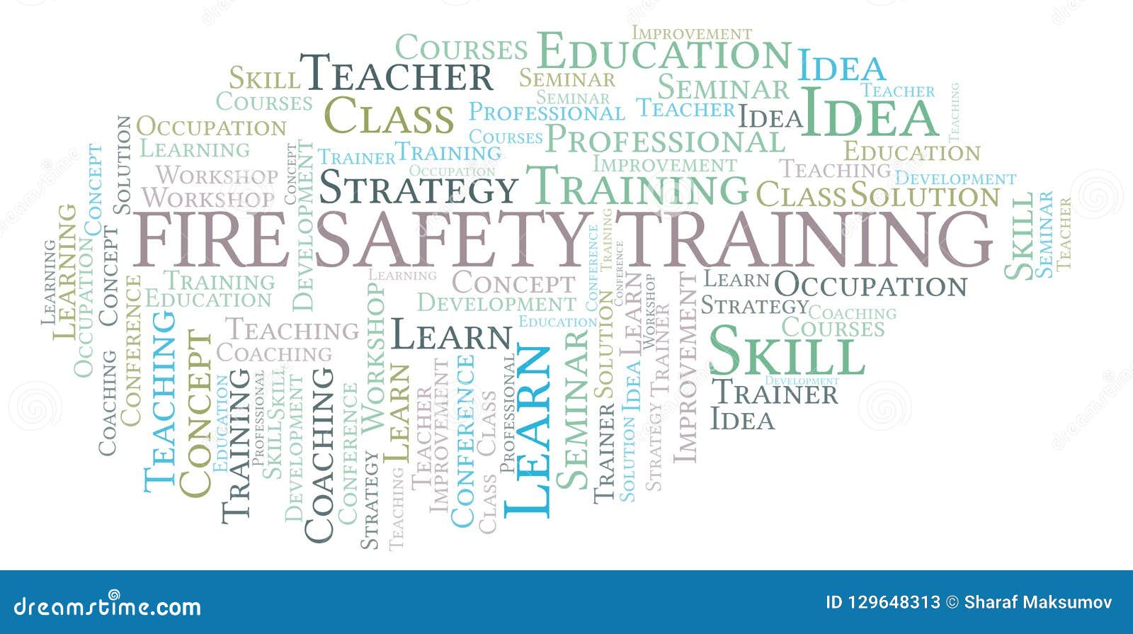 Fire Safety Training Word Cloud. Stock Illustration - Illustration of ...