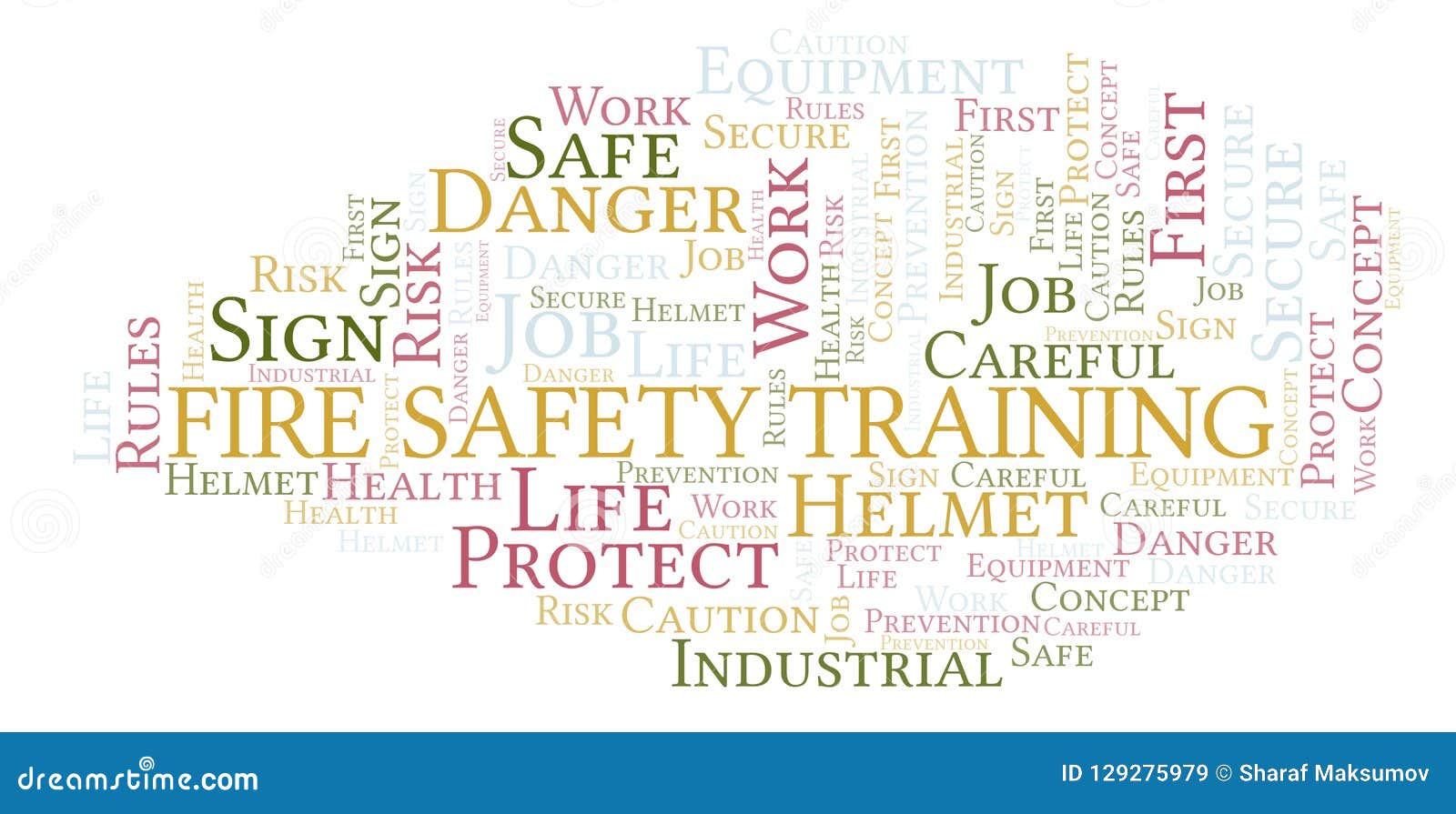 Fire Safety Training Word Cloud. Stock Illustration - Illustration of ...