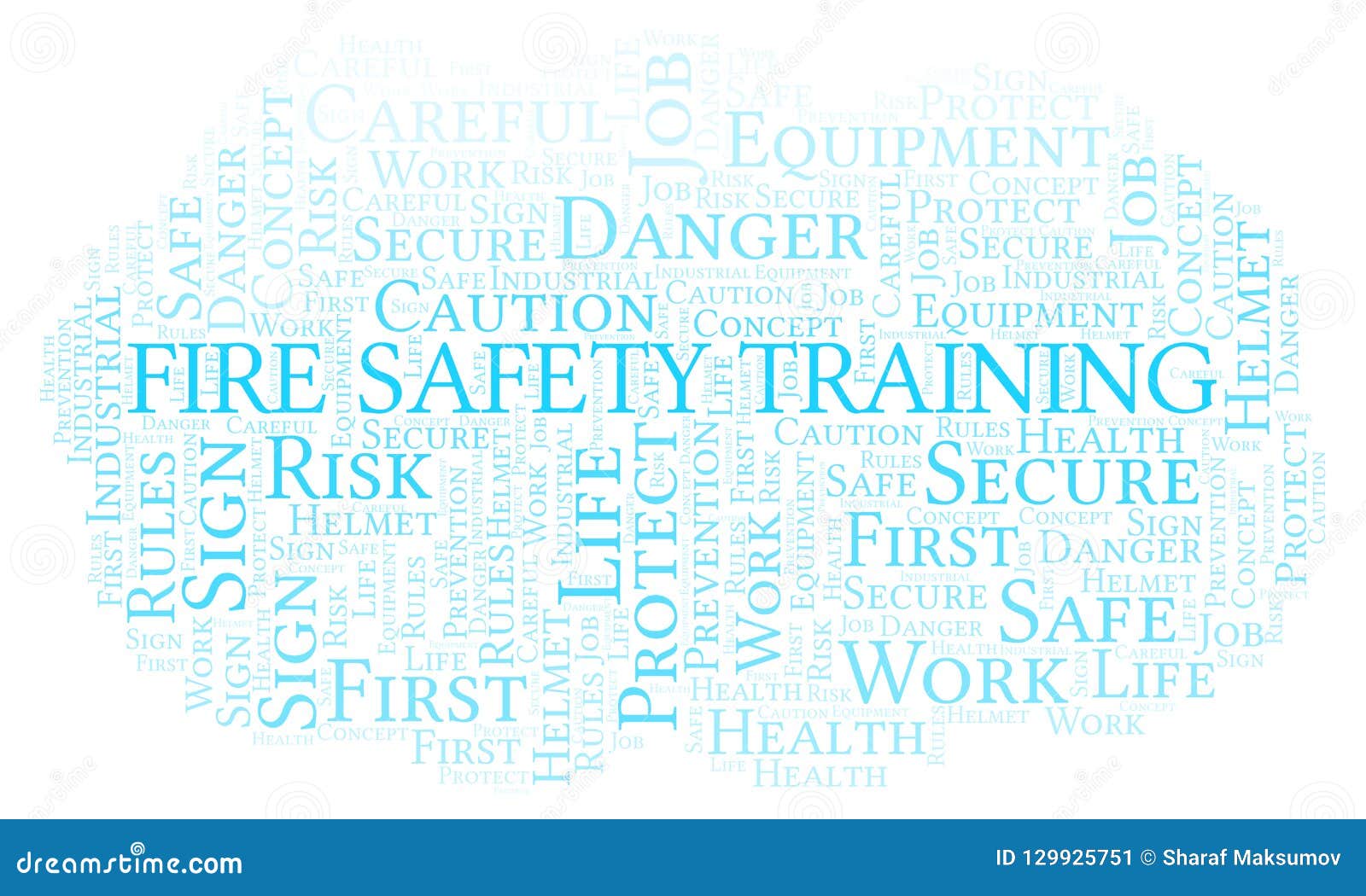Fire Safety Training Word Cloud. Stock Illustration - Illustration of ...
