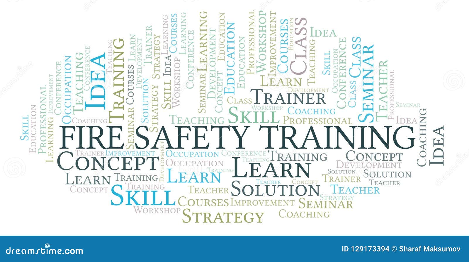 Fire Safety Training Word Cloud. Stock Illustration - Illustration of ...