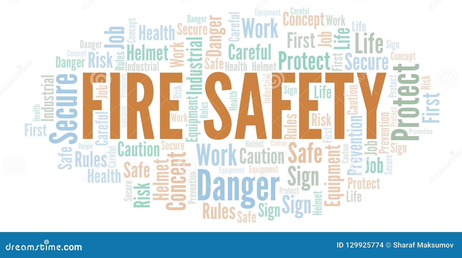Fire Safety word cloud. stock illustration. Illustration of industrial ...