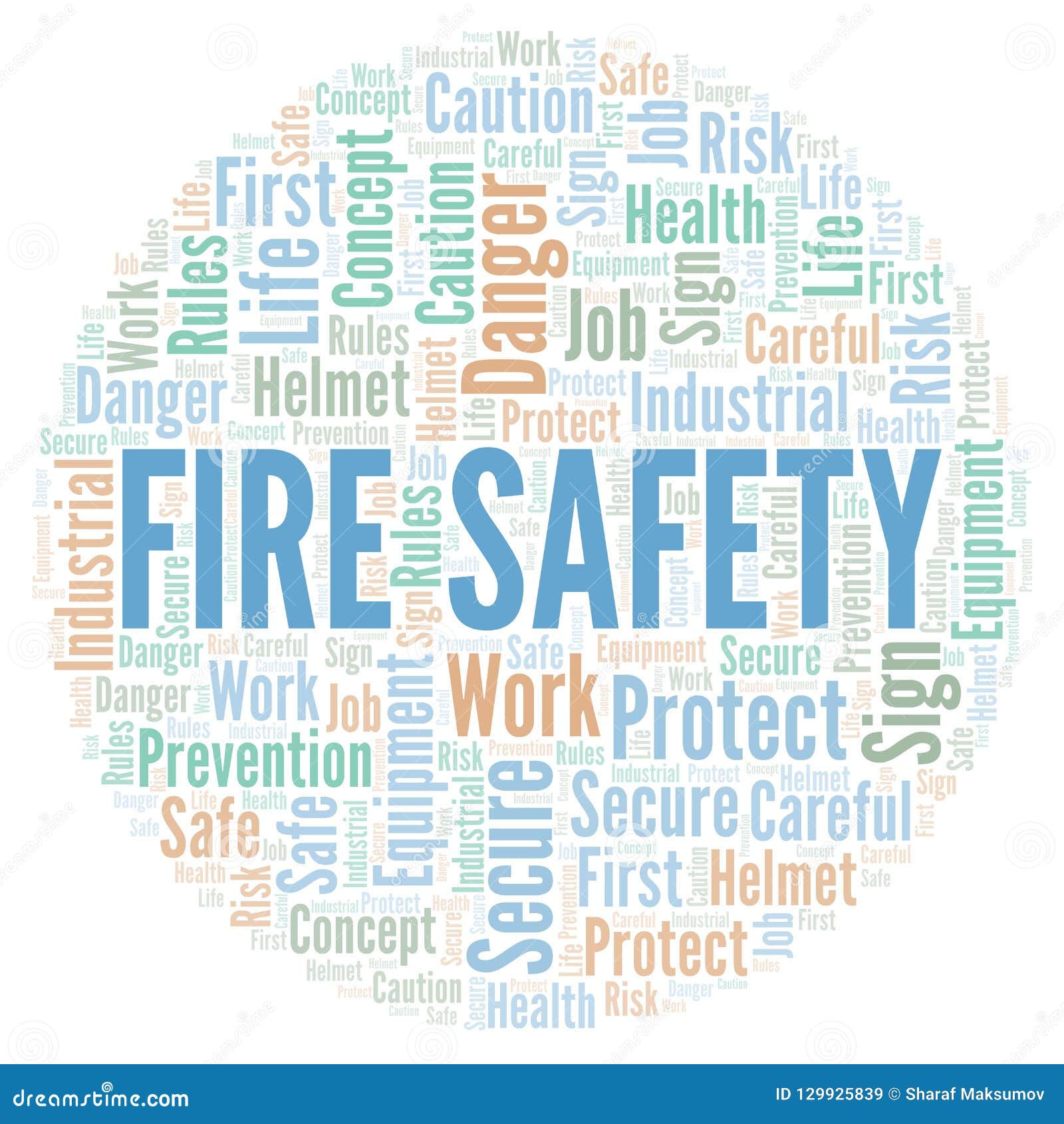 Fire Safety word cloud. stock illustration. Illustration of poster ...