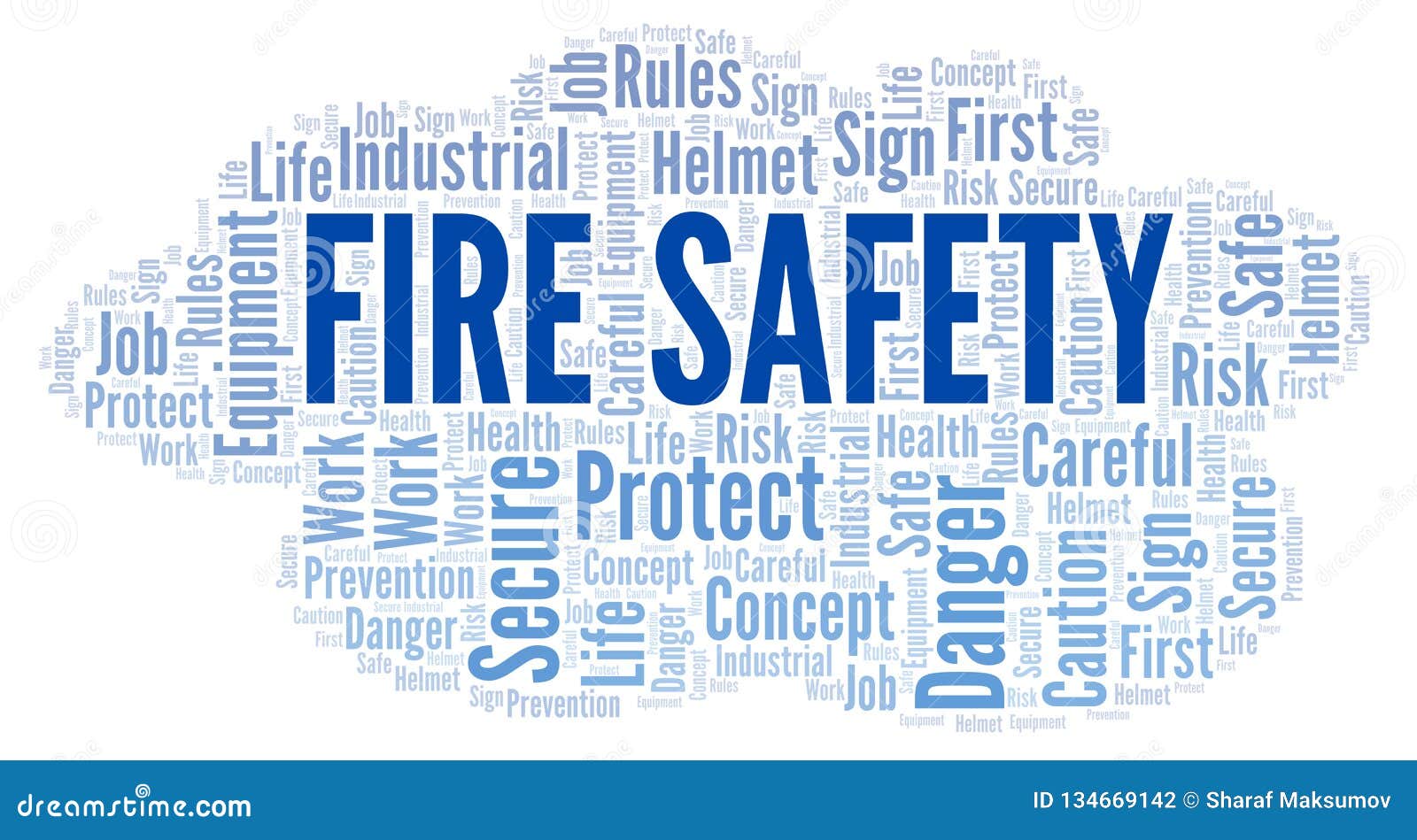 Fire Safety word cloud stock illustration. Illustration of industrial ...