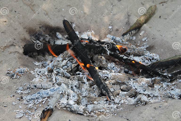 Fire in sand stock photo. Image of making, dust, fire - 123072890