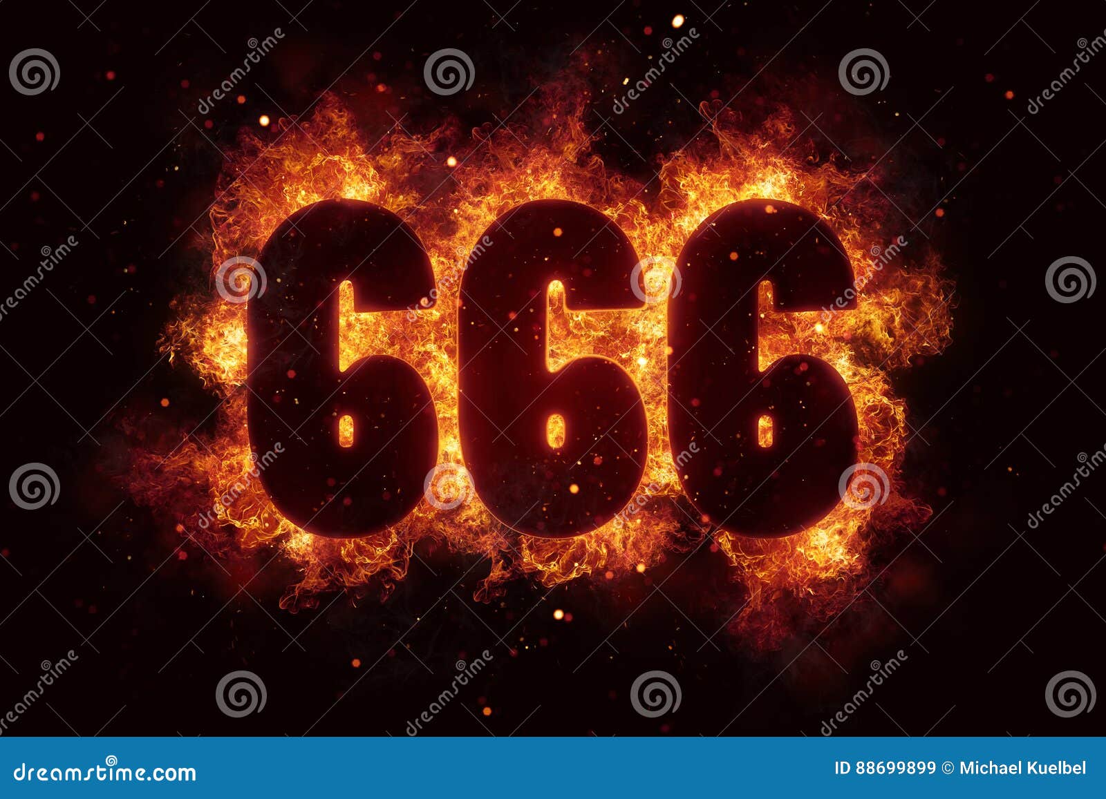 666 Fire Satanic Sign Gothic Style Evil Esoteric Royalty-Free Stock ...