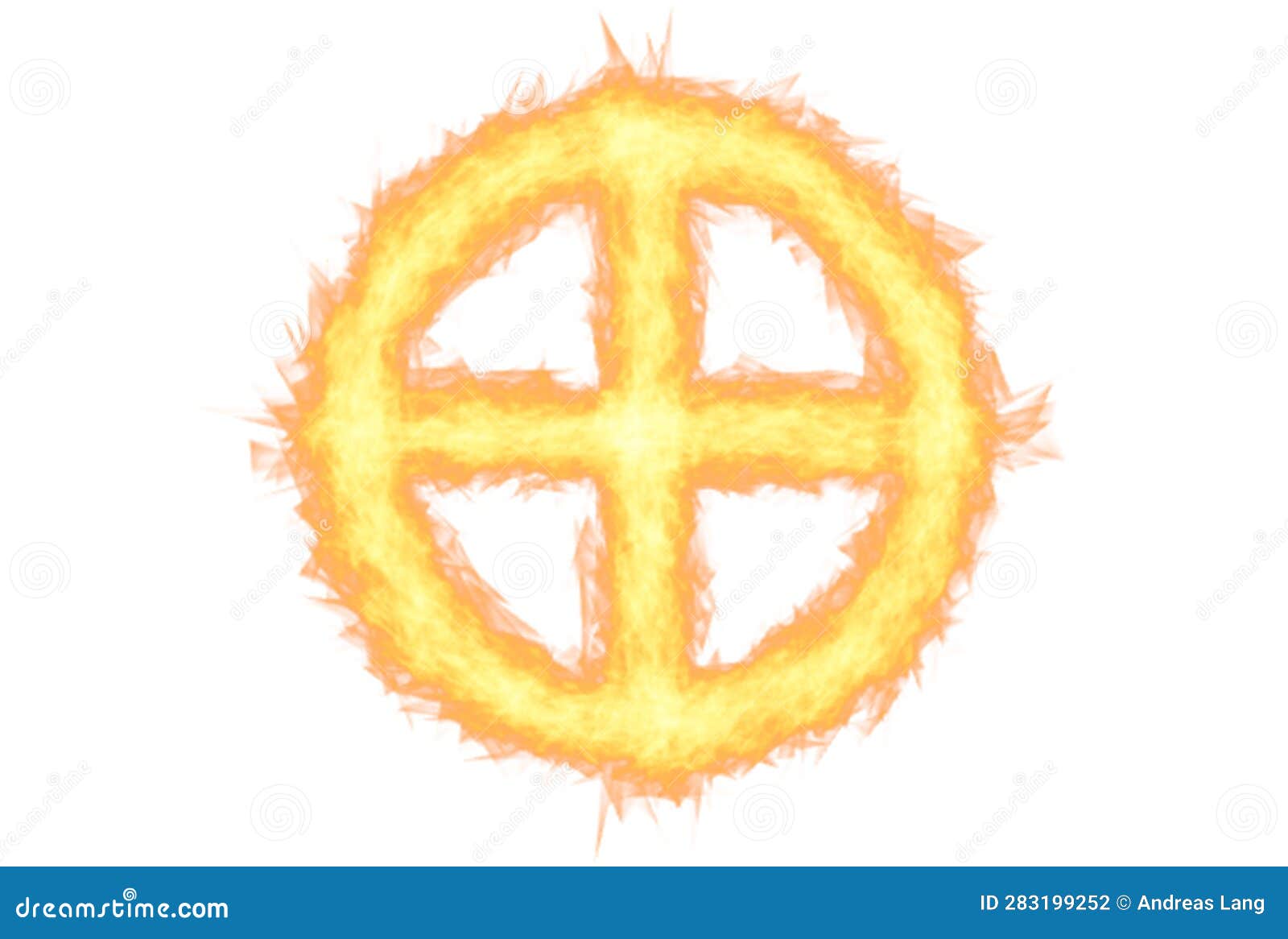 Fire Scope Sniper Aim Burning Fire Artwork War Symbol Stock ...