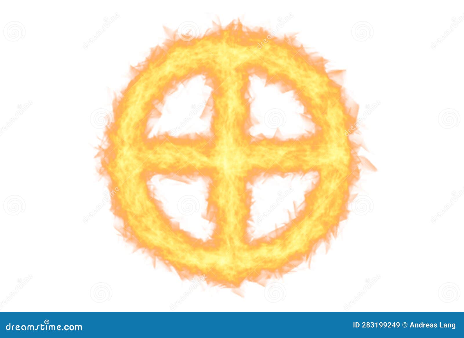 Fire Scope Sniper Aim Burning Fire Artwork War Symbol Stock ...