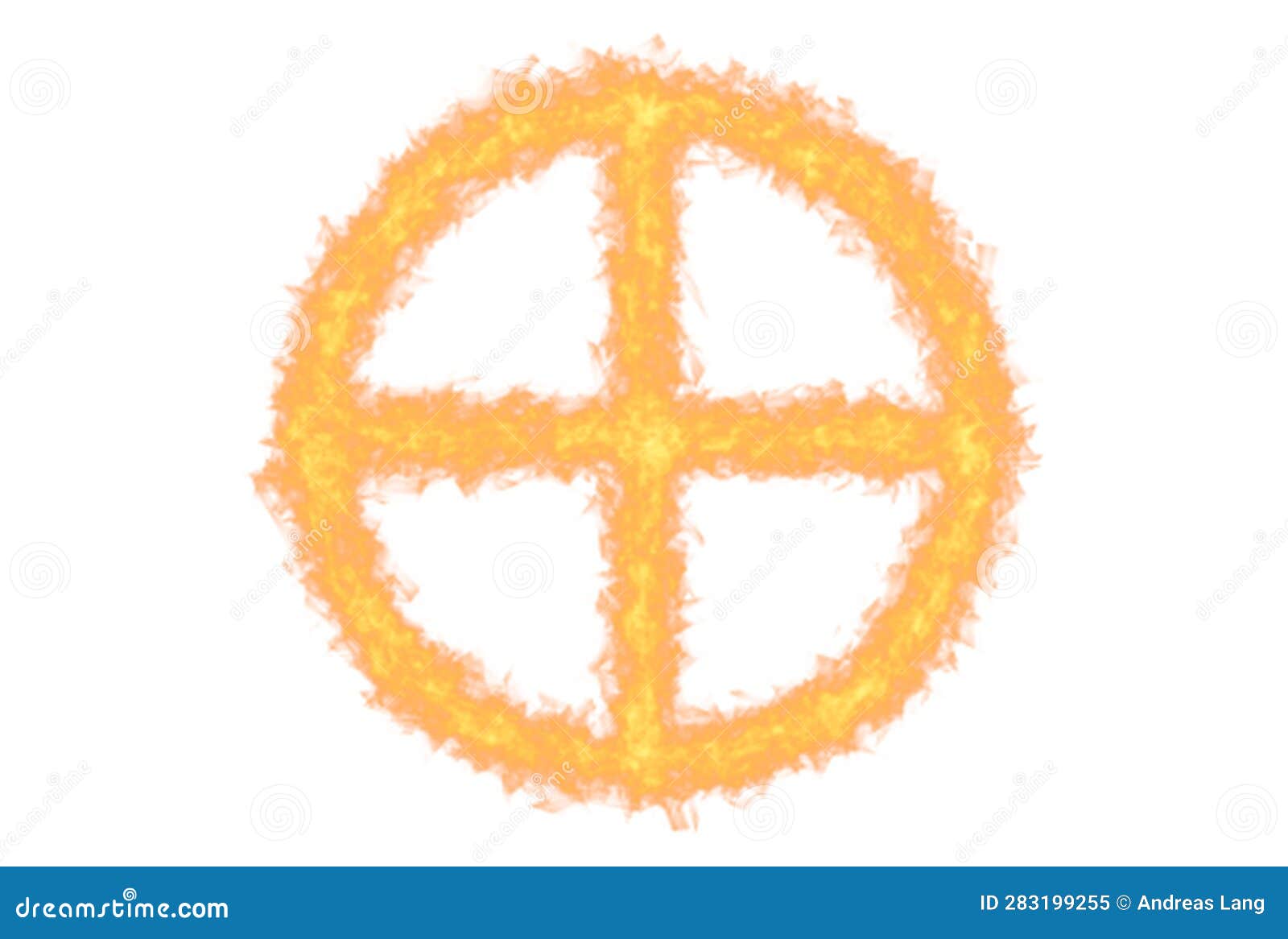 Fire Scope Sniper Aim Burning Fire Artwork War Symbol Stock ...