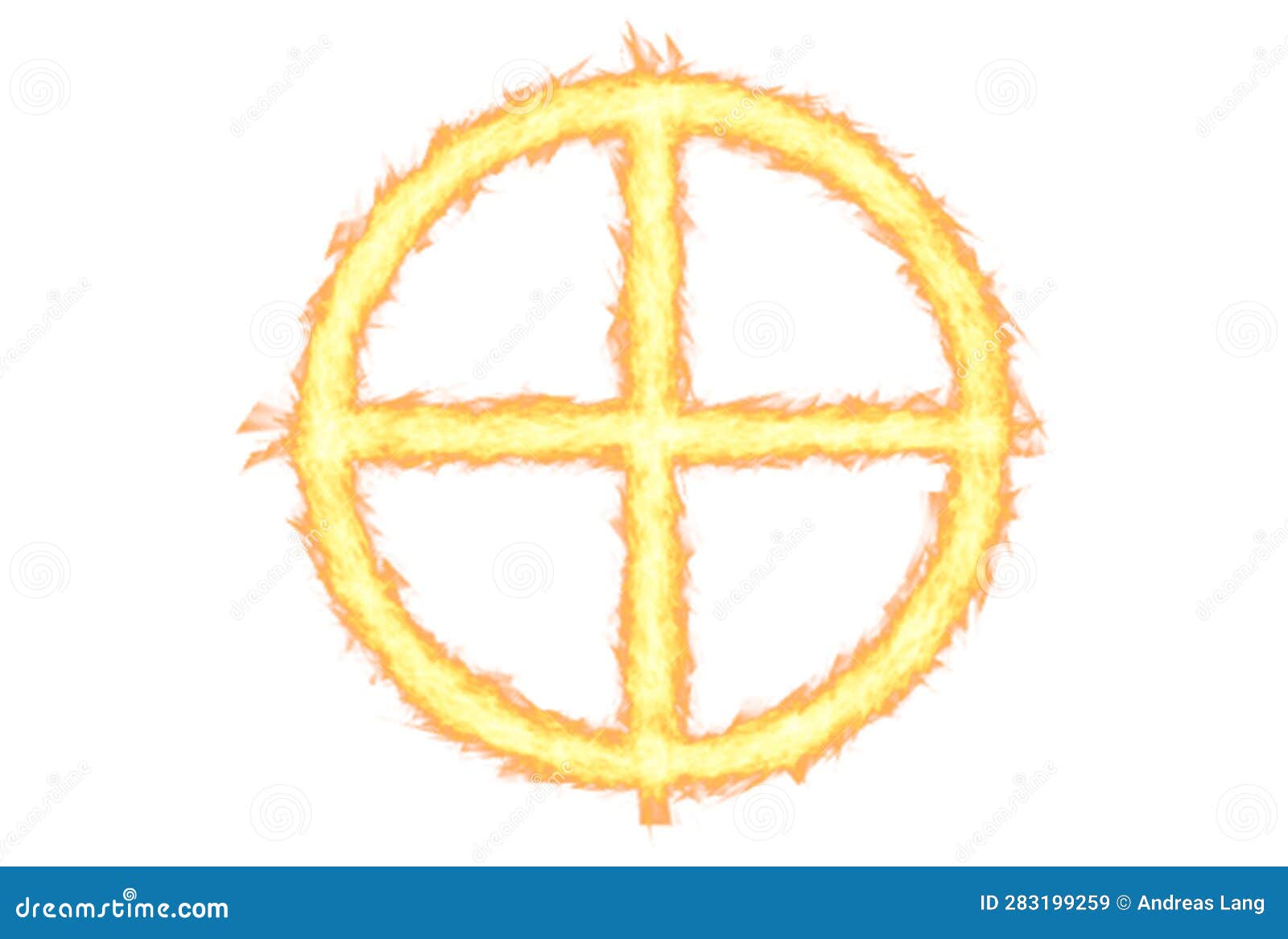 Fire Scope Sniper Aim Burning Fire Artwork War Symbol Stock ...