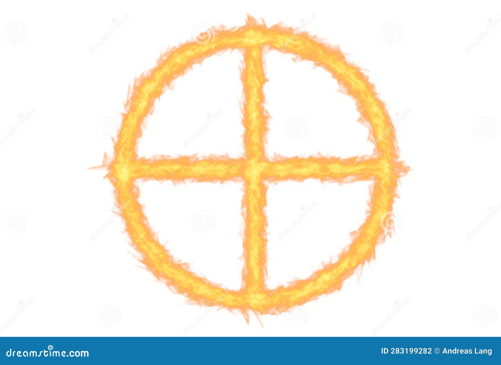 Fire Scope Sniper Aim Burning Fire Artwork War Symbol Stock ...