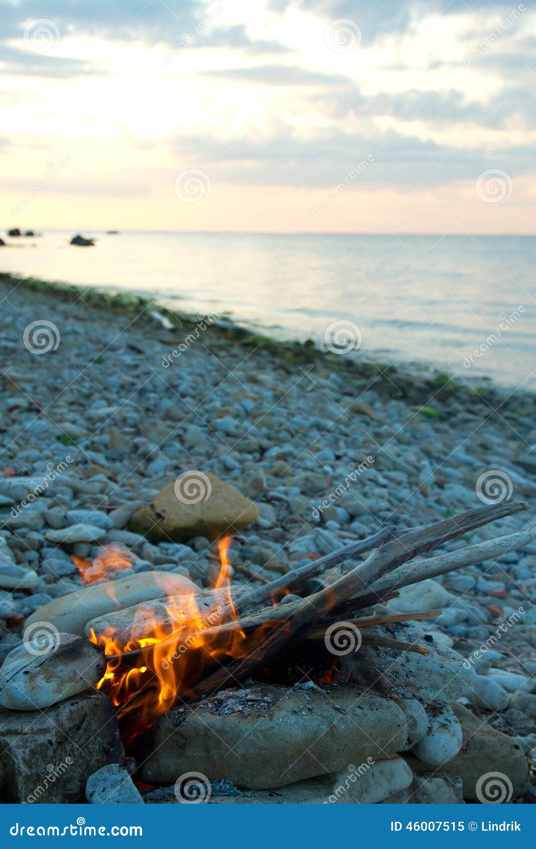 Fire at sea stock image. Image of firewood, ocean, bright - 46007515