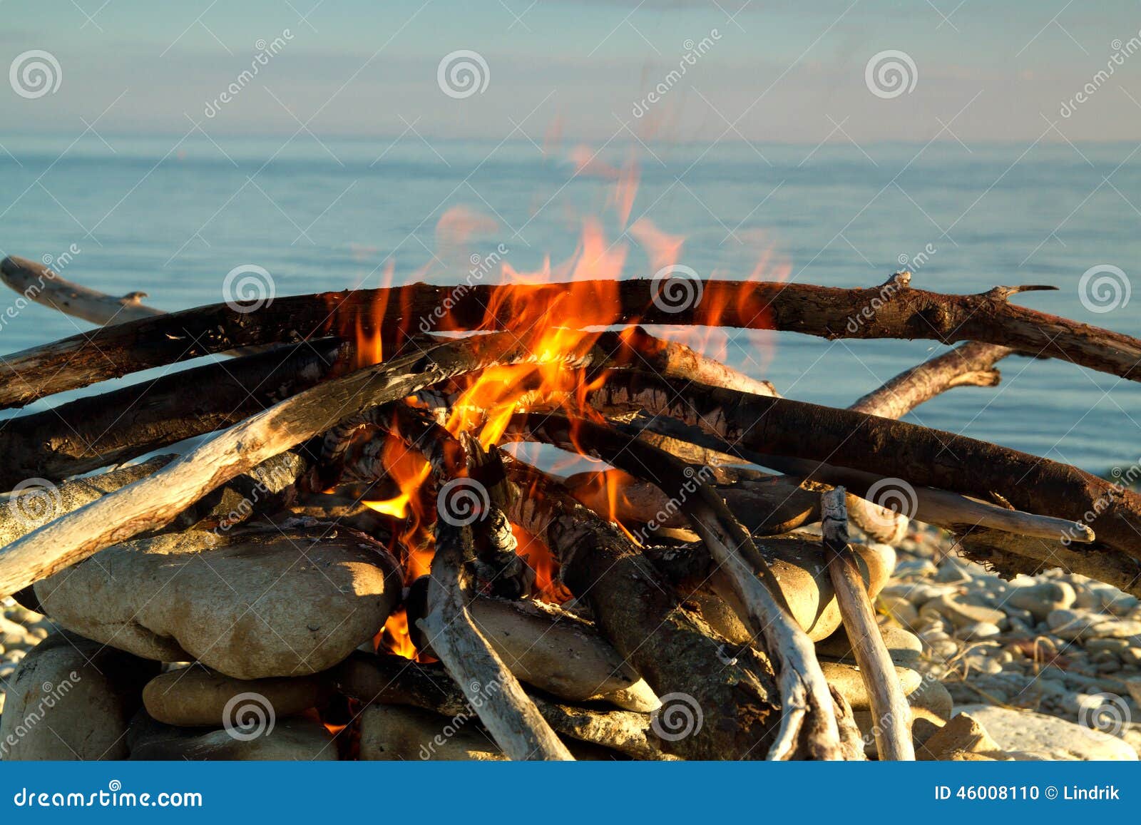 Fire at sea stock photo. Image of energy, outdoors, recreation - 46008110