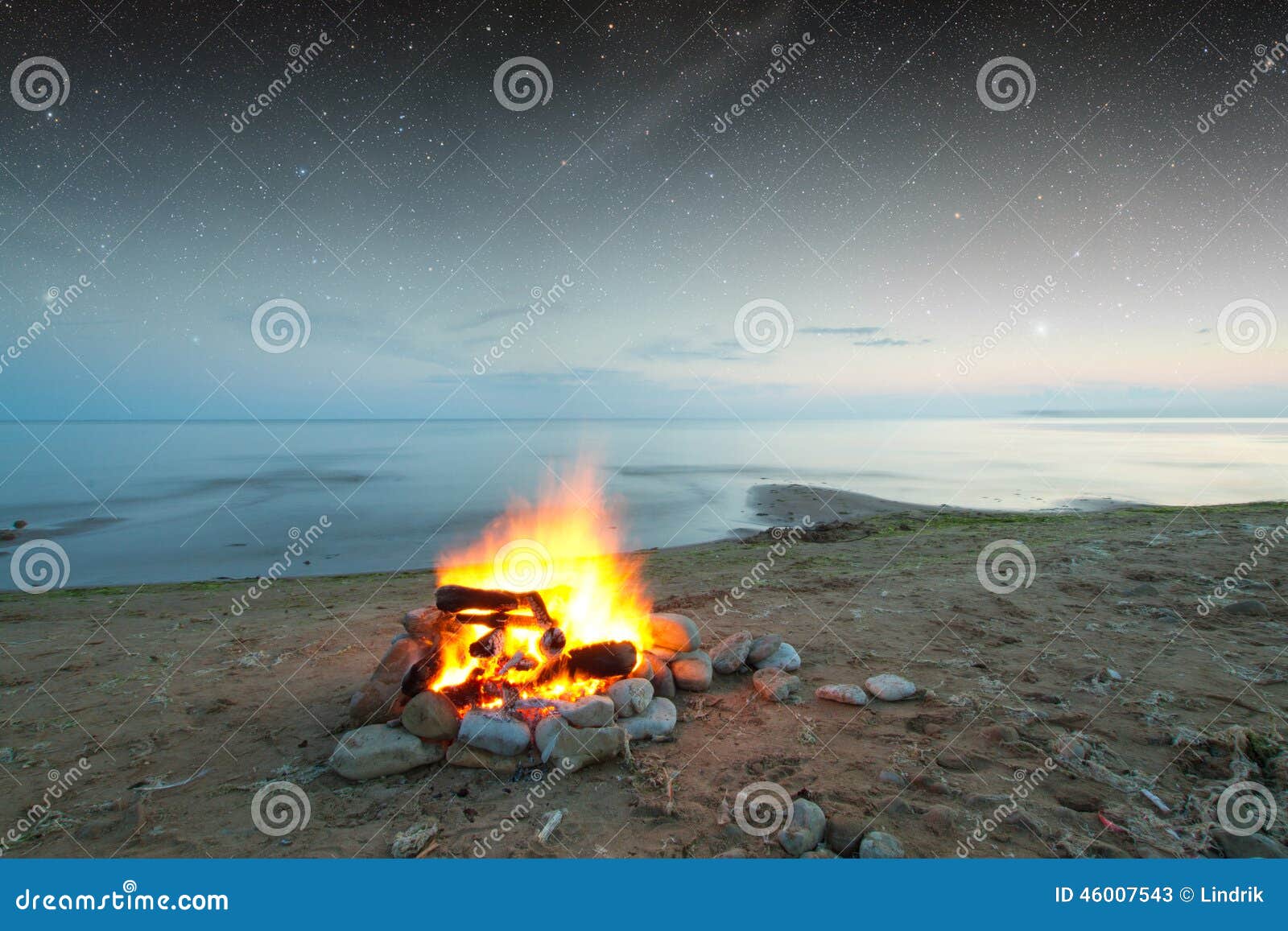 Fire at sea stock image. Image of flame, recreation, burnt - 46007543