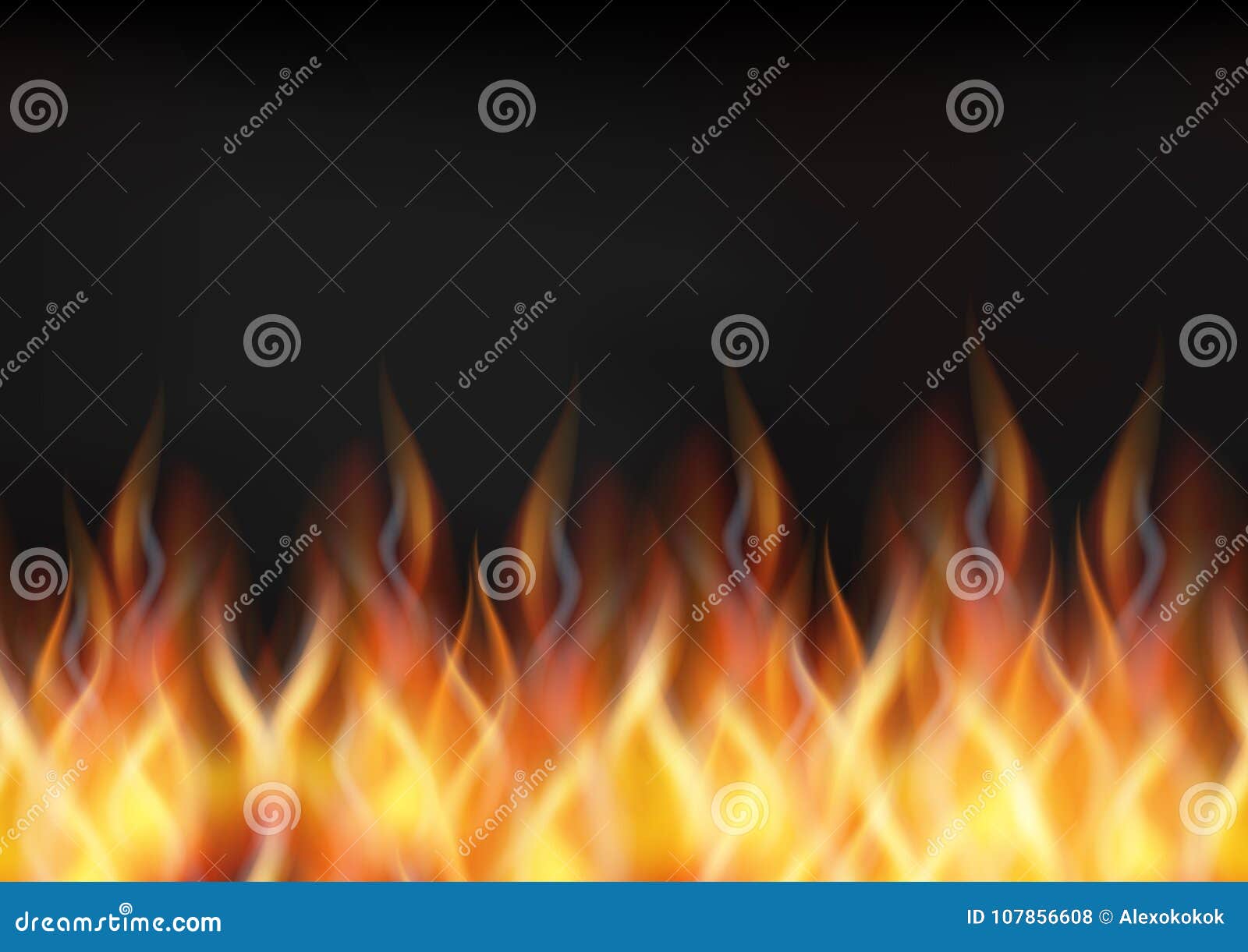 Fire, Seamless Background stock vector. Illustration of bonfire - 107856608
