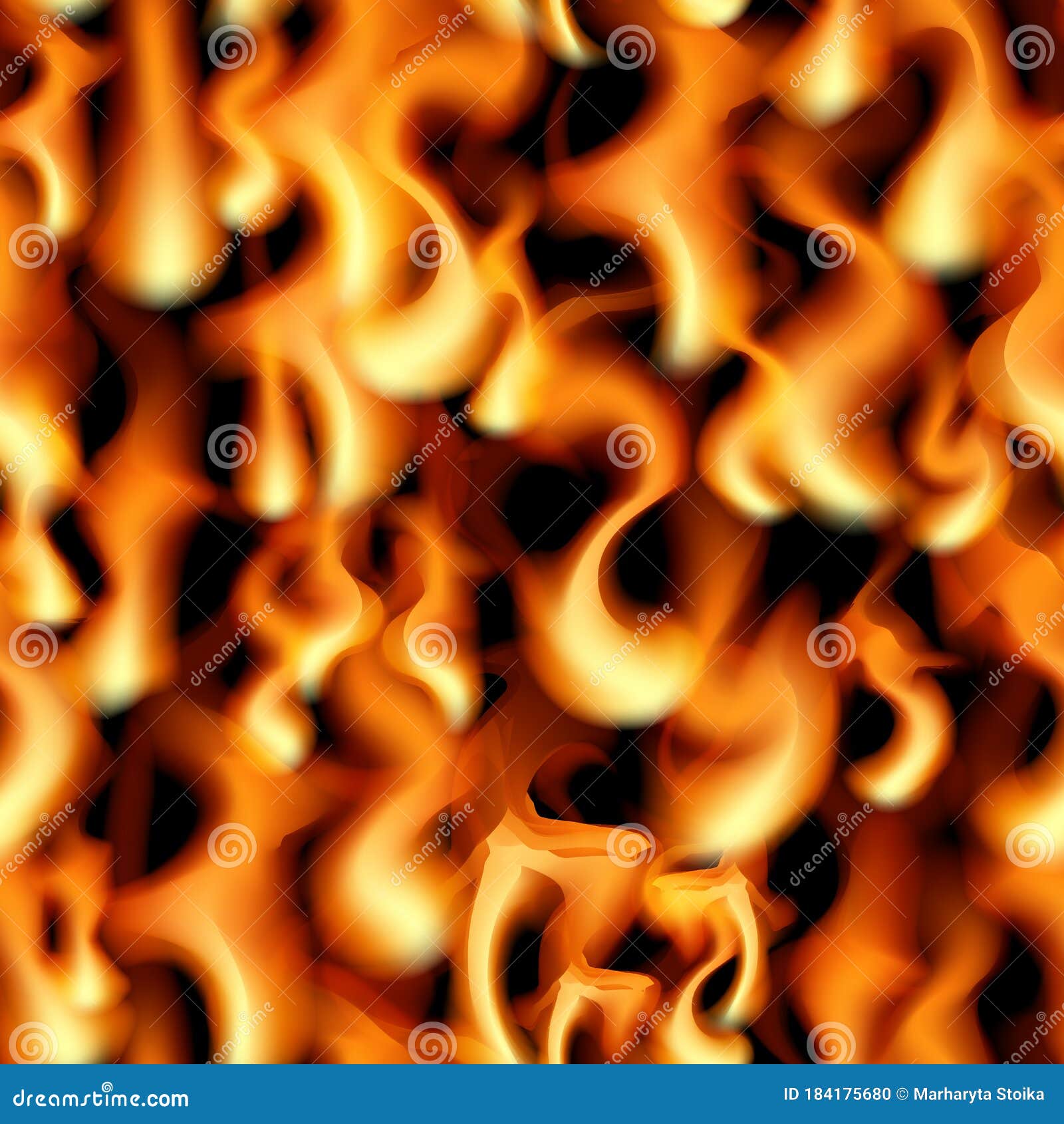 Fire Seamless Pattern Background. Stock Vector - Illustration of shape ...