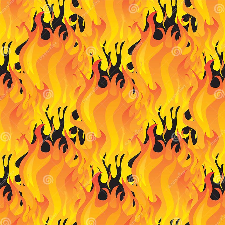 Fire seamless pattern stock vector. Illustration of seamless - 51914639
