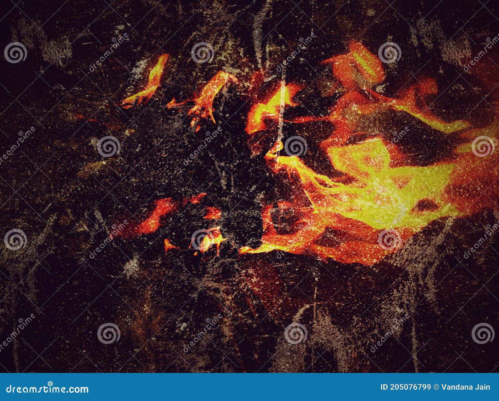 Flame Seamless And Tileable Background Texture. Royalty-Free Stock ...