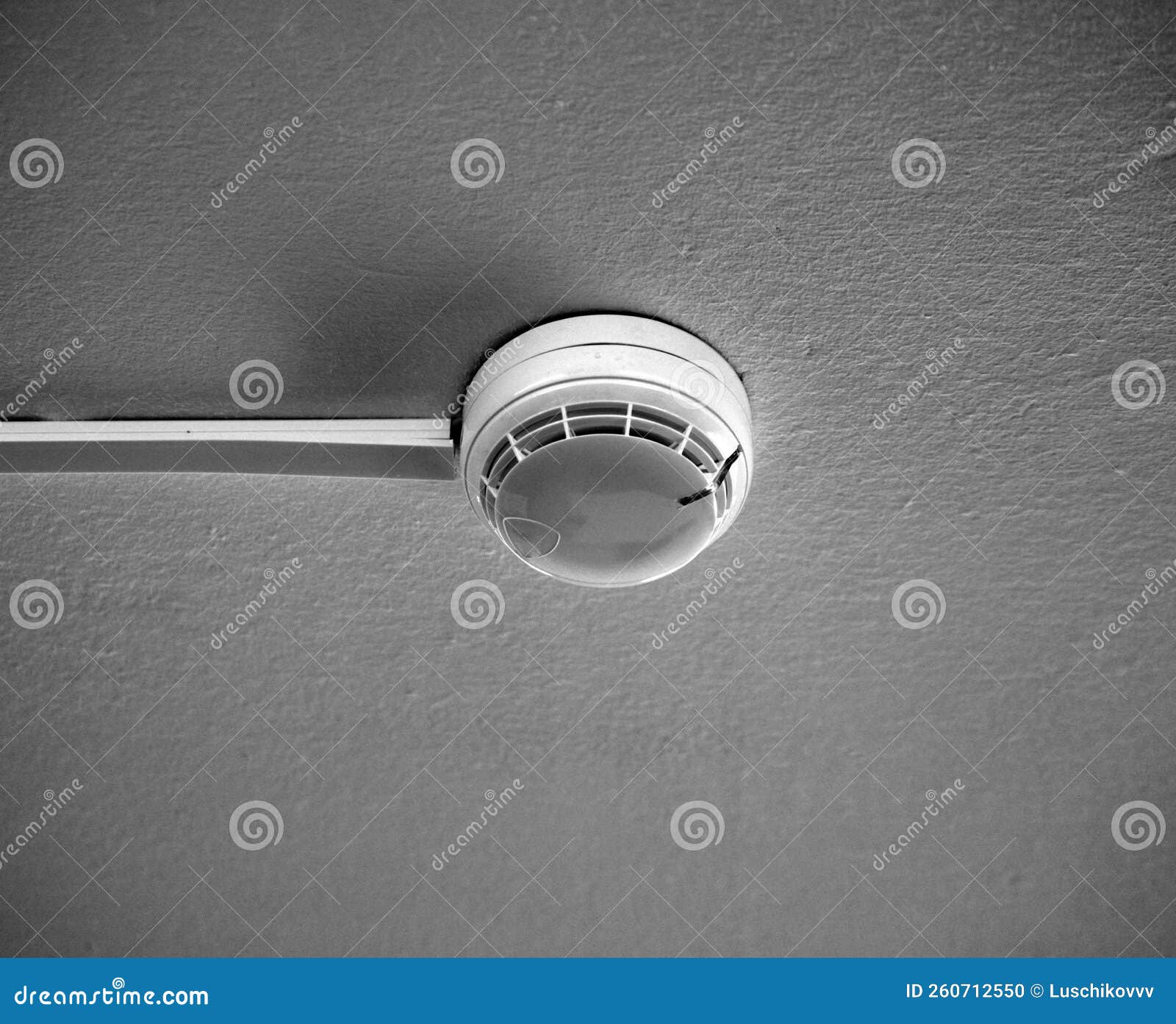 A Fire Sensor on the Ceiling. Fire Protection System in the Form of a ...