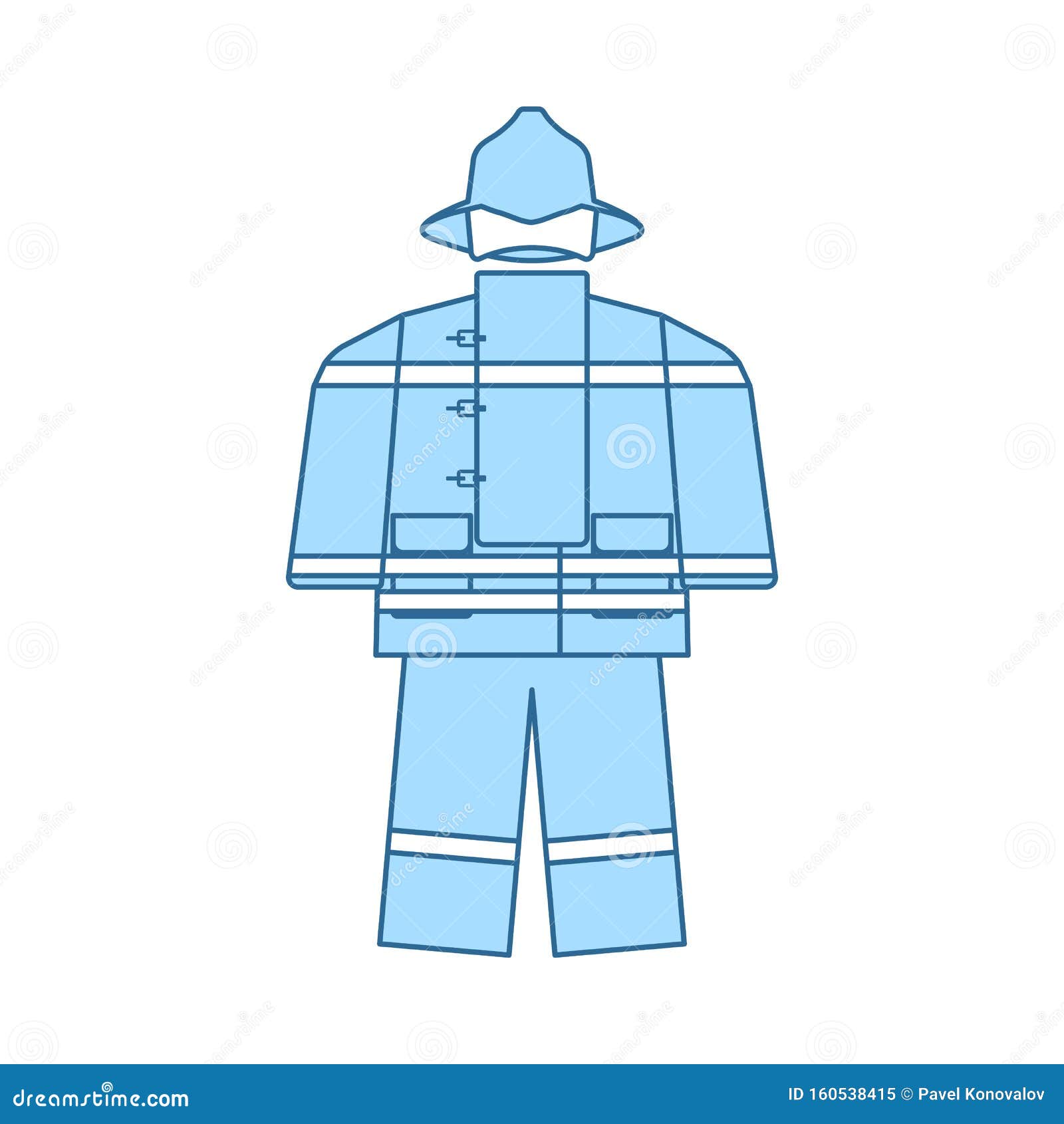 Fire Service Uniform Icon stock vector. Illustration of occupation ...