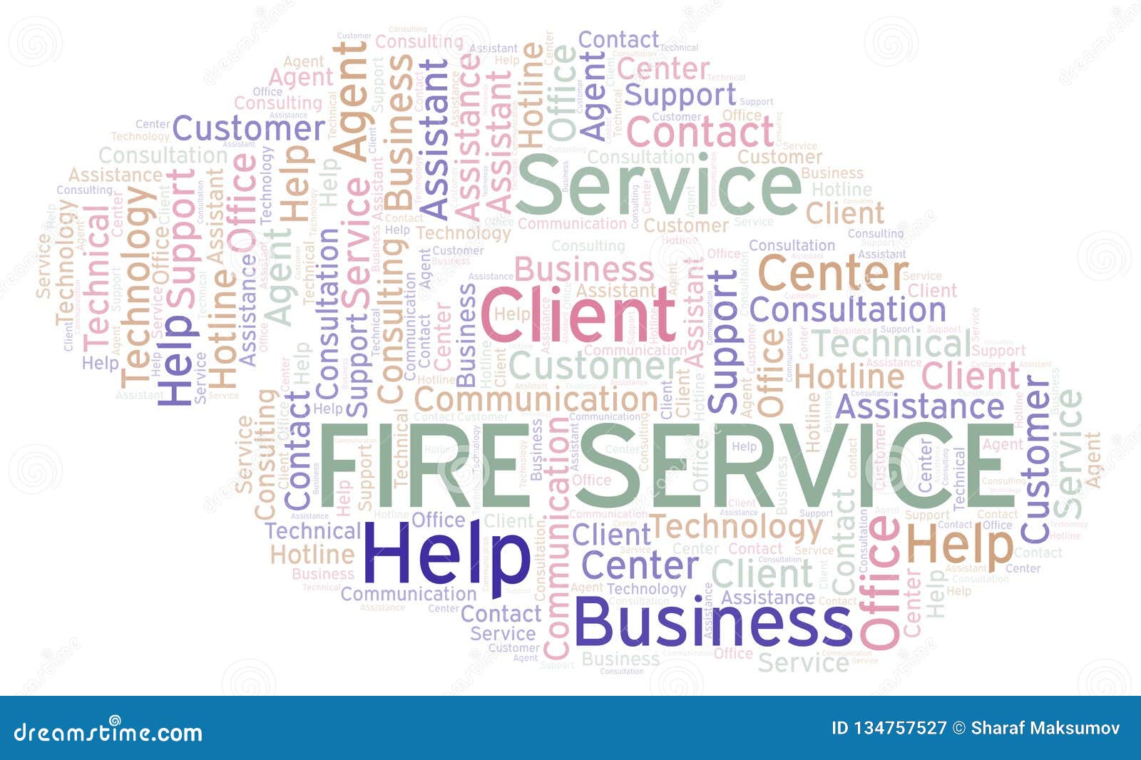 Fire Service word cloud stock illustration. Illustration of center ...