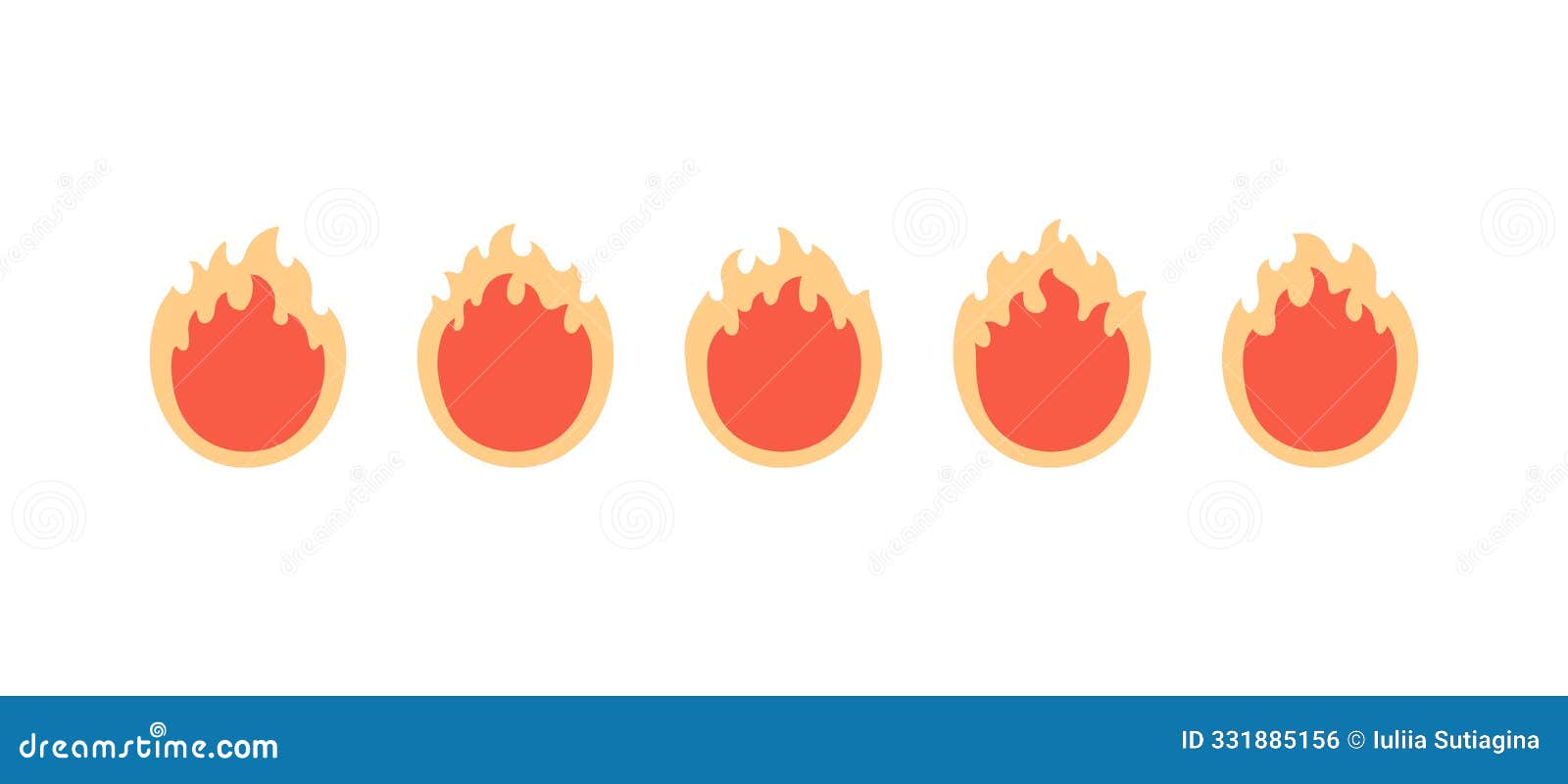 Fire Set, Hot Flame. Energy, Burn. Different Forms of Fire Stock ...