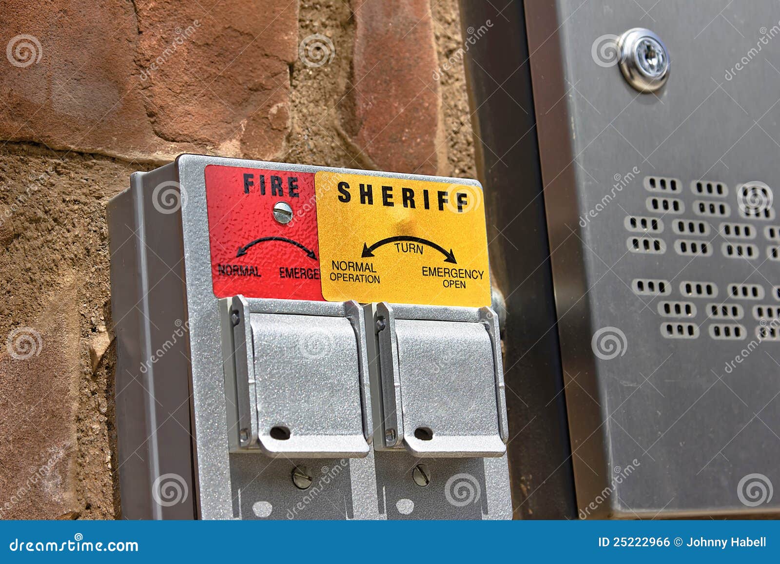 Fire and Sheriff Gate Lock stock photo. Image of normal - 25222966