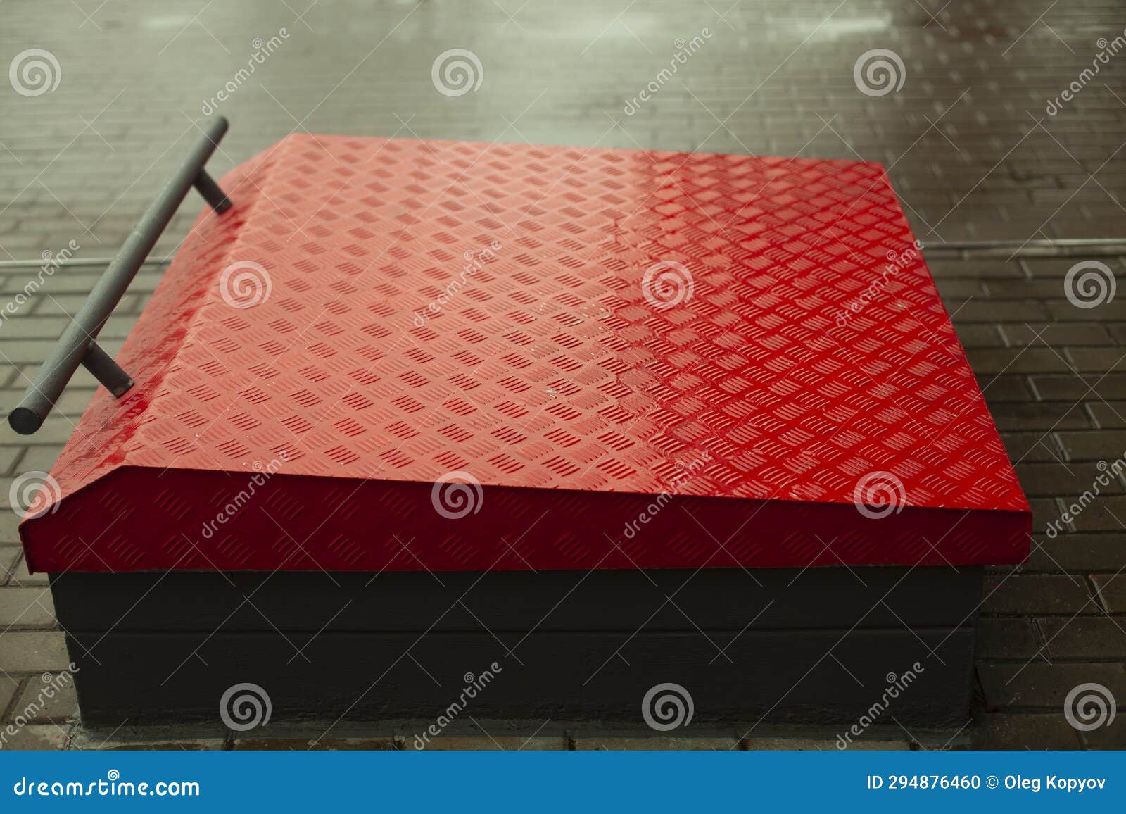 Firefighting Box With Sand In Underground Parking Of Modern Building ...