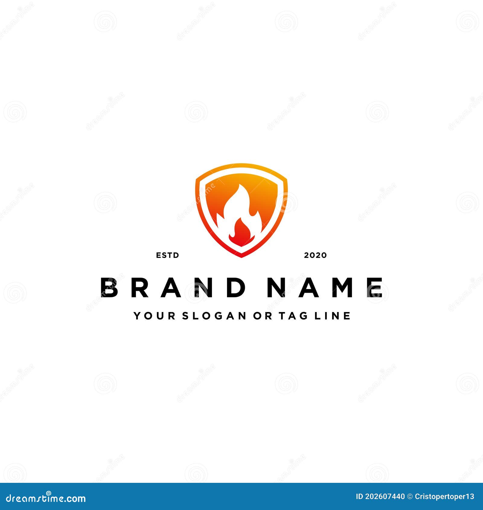 Fire Shield Logo Design Concept Vector Stock Vector - Illustration of ...