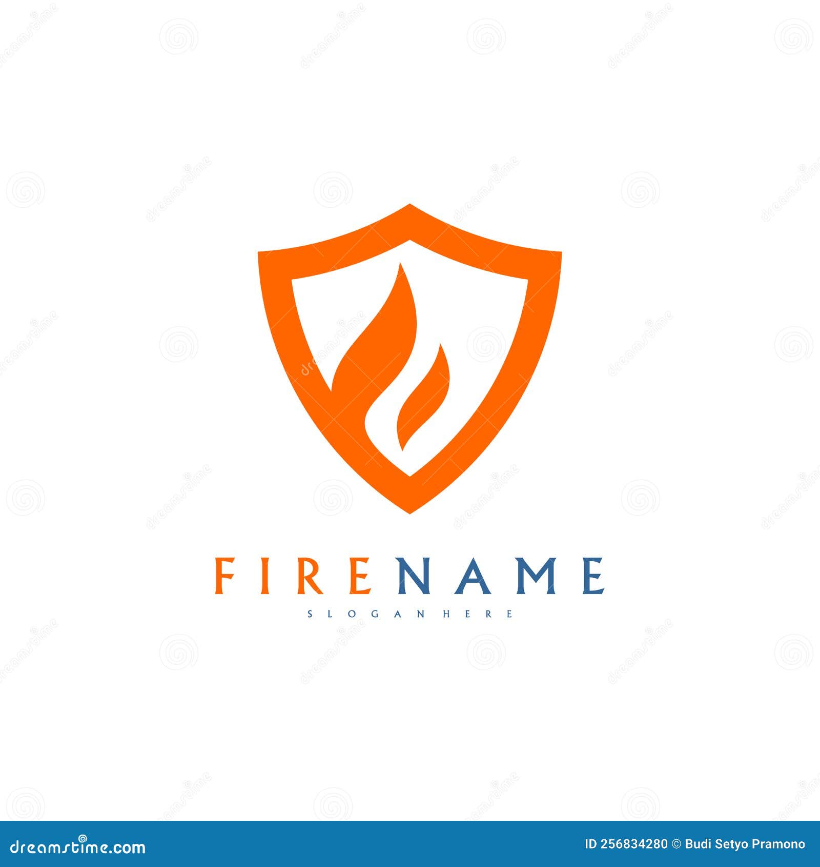 Fire Shield Logo Design Element. Fire Warning Sign Shield Stock ...