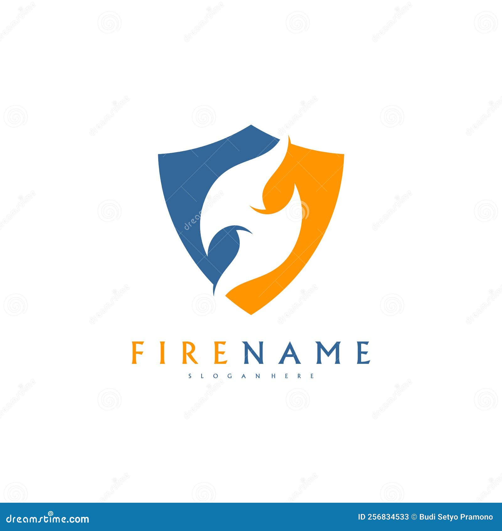 Fire Shield Logo Design Element. Fire Warning Sign Shield Stock ...