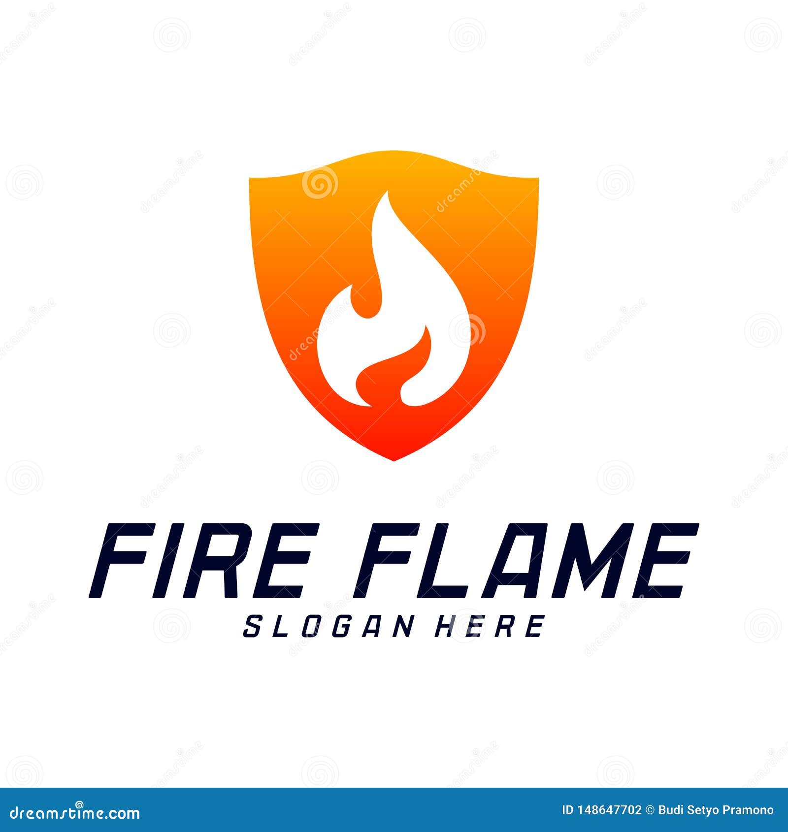 Fire Shield Logo Design Vector Template. Shield Fire Logo Concept Stock ...