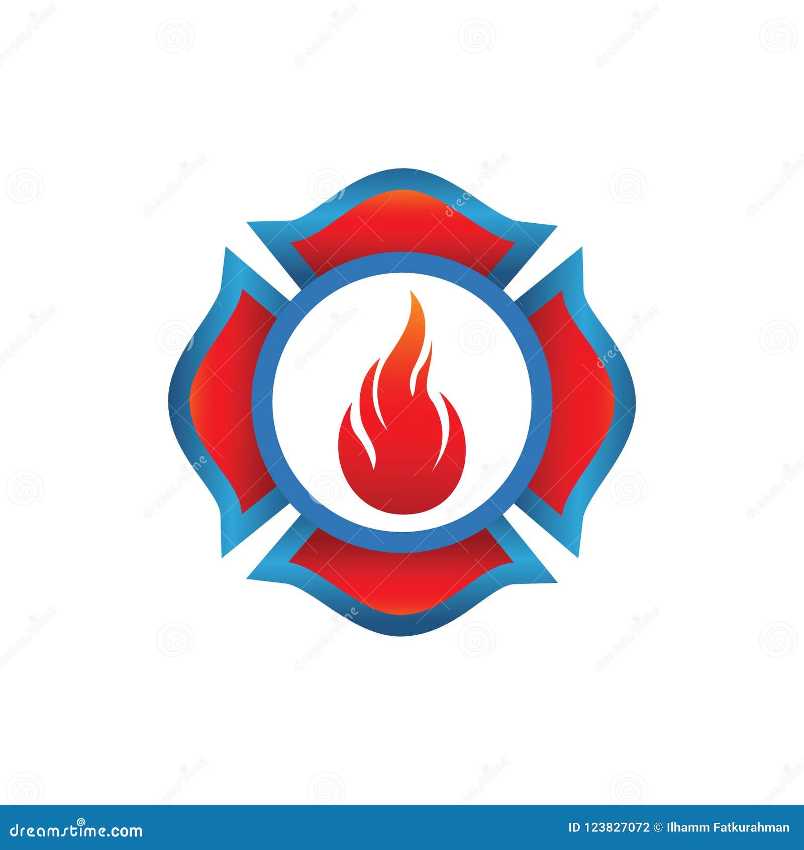 Fire on shield logo vector stock vector. Illustration of food - 123827072