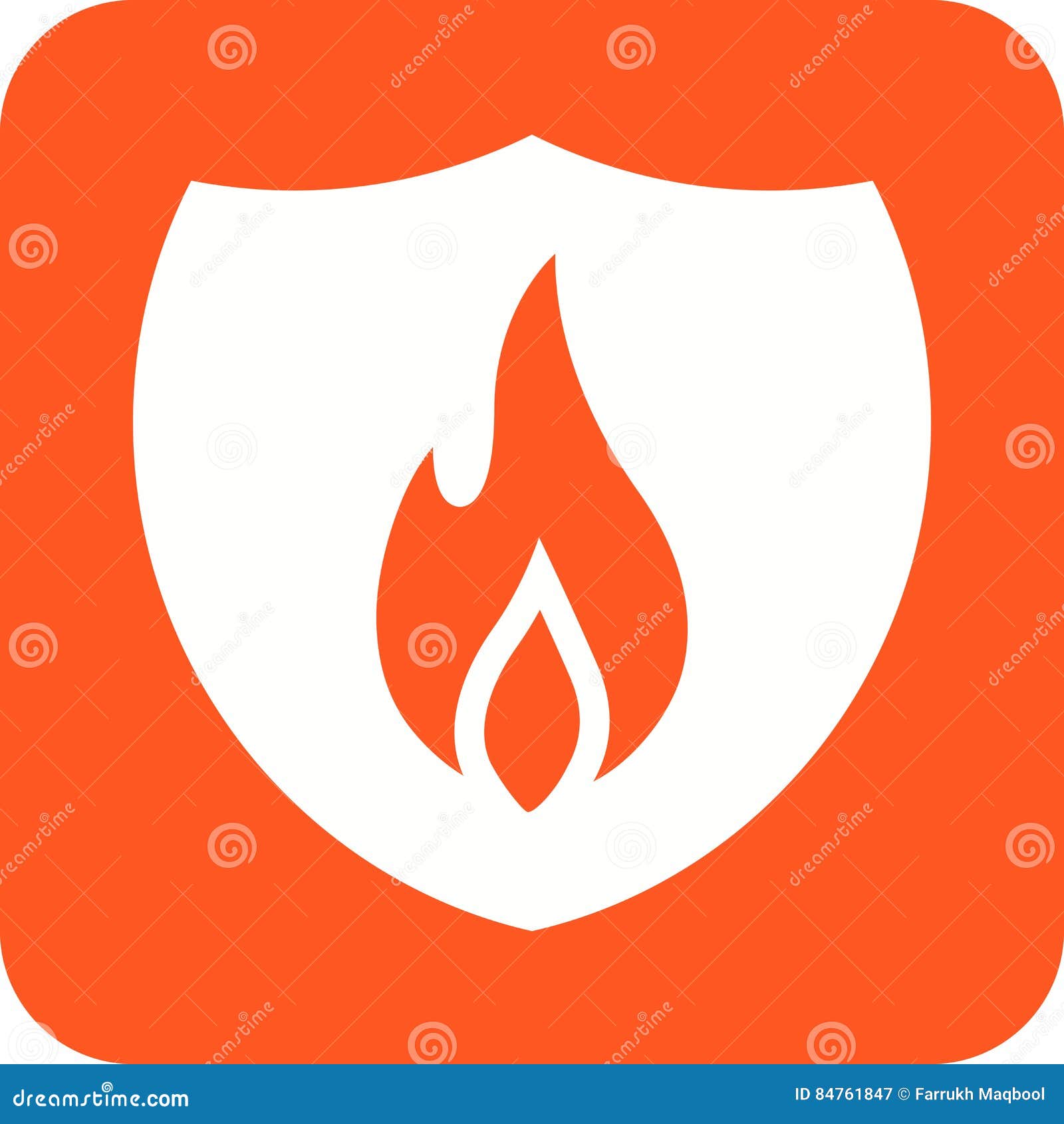 Fire Shield stock vector. Illustration of sign, security - 84761847