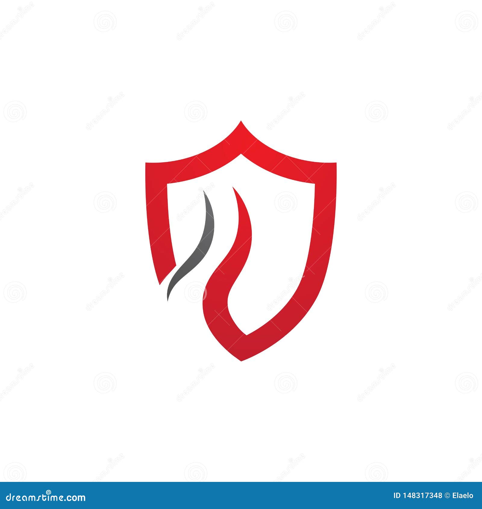 Fire Shield Vector Illustration Design Stock Vector - Illustration of ...